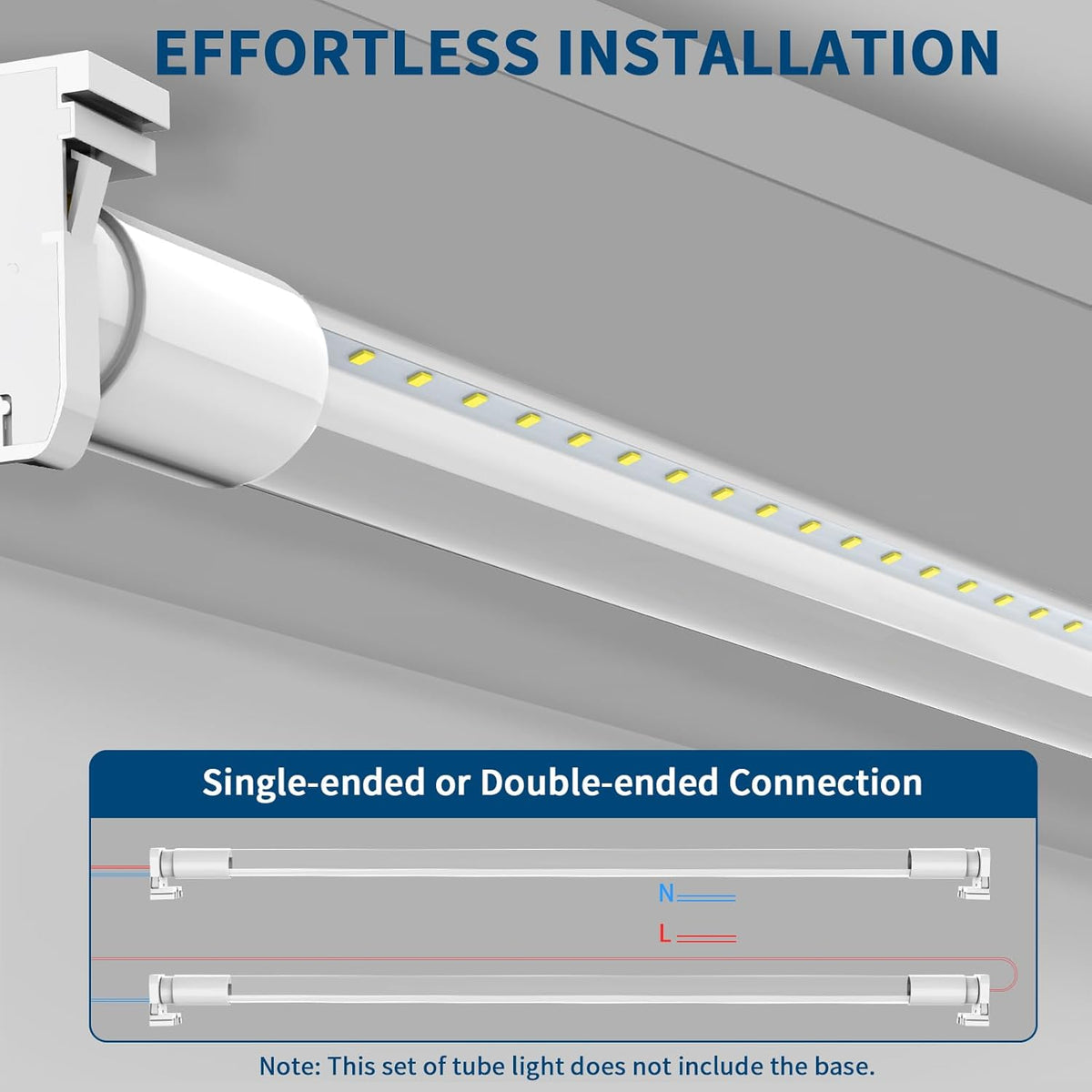 JESLED Single Row T8 LED Tube Light 4FT 14W Clear 2450Lm | Single Ende – JESLED Lighting
