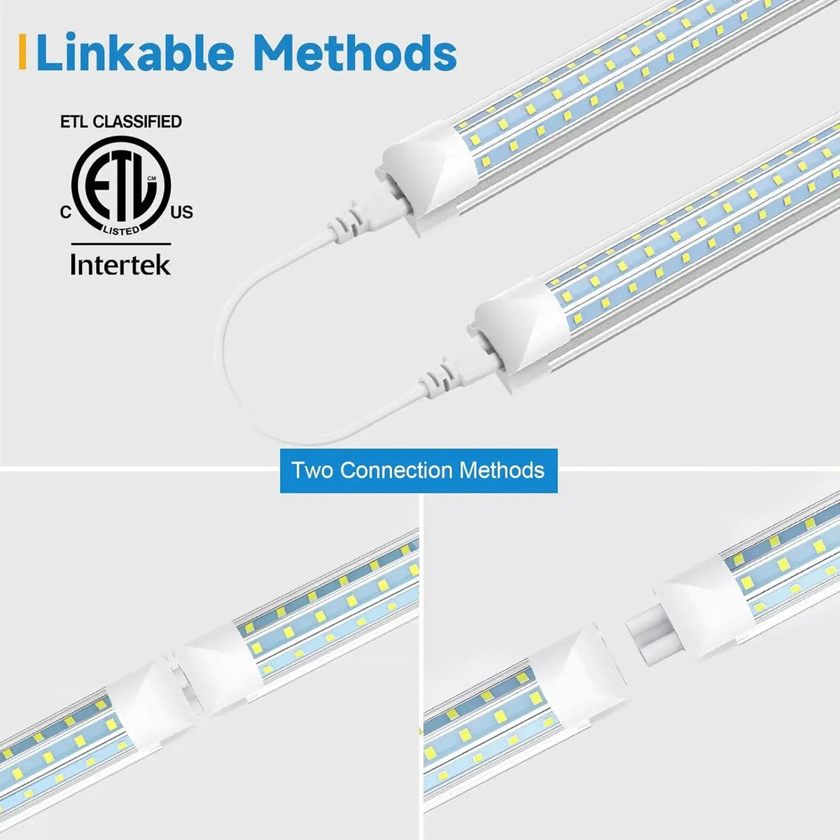 JESLED D Shape T8 LED Shop Light 2FT 28W Clear 4200LM – JESLED Lighting