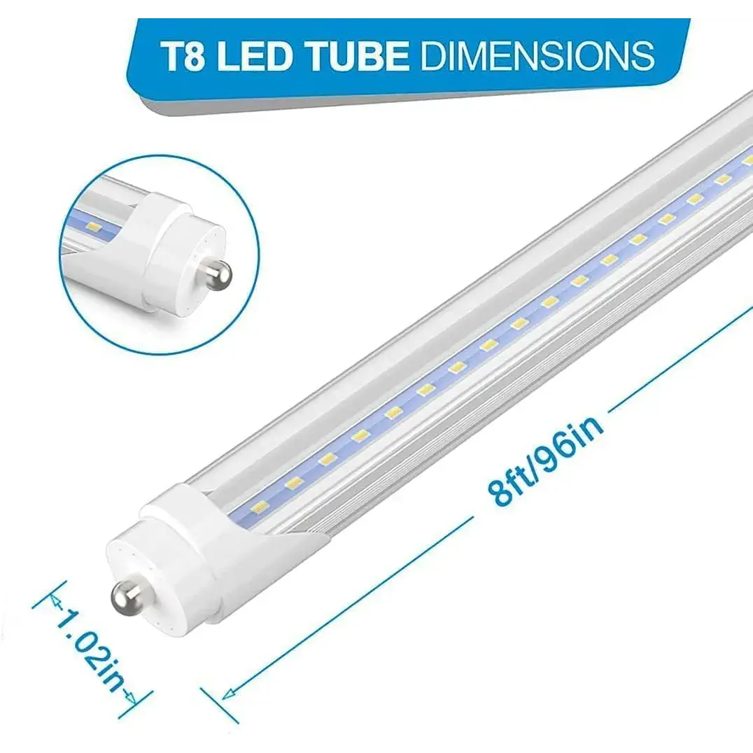 JESLED Single Row T8 Single Pin LED Bulbs 8FT 45W | FA8 LED Tubes ...